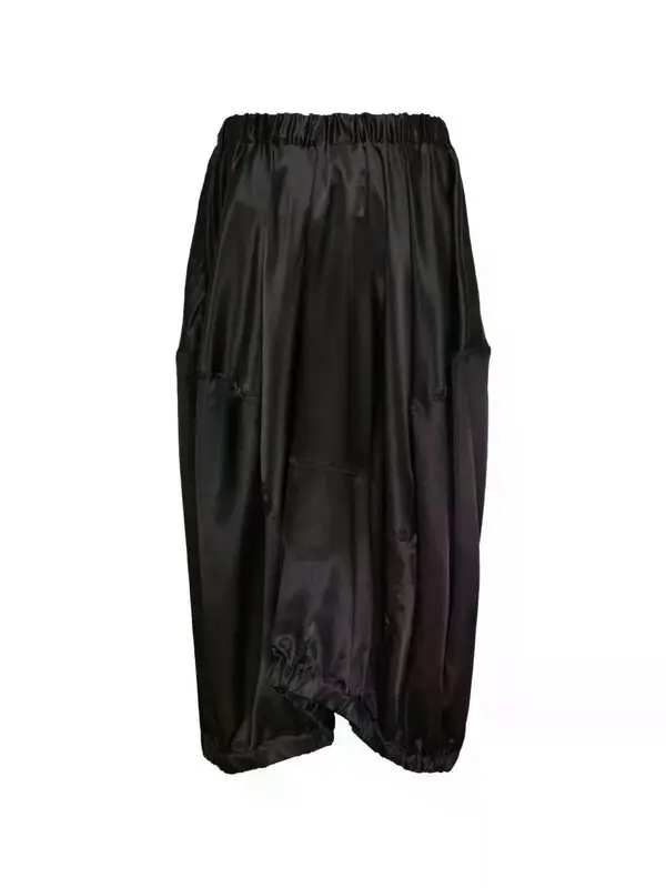 Comme Des Garçons Satin Draped Midi Skirt