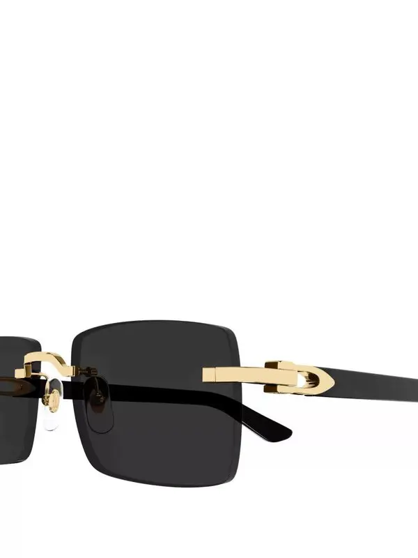 Cartier Rimless Rectangle-frame Sunglasses