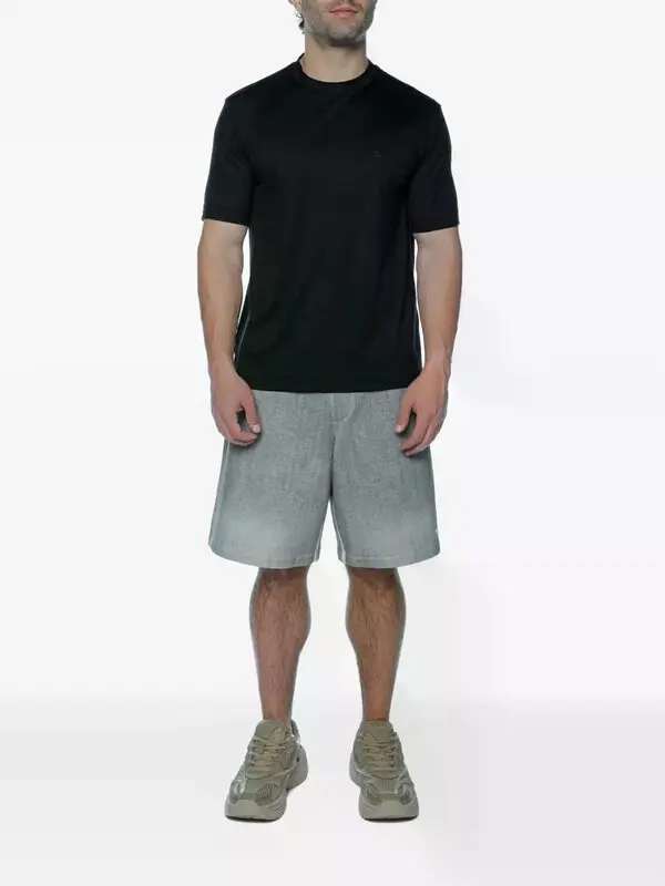 Emporio Armani Logo-embroidered Wool T-shirt