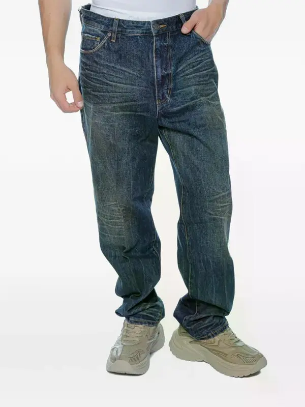 Emporio Armani Whiskered Faded Jeans - Blue