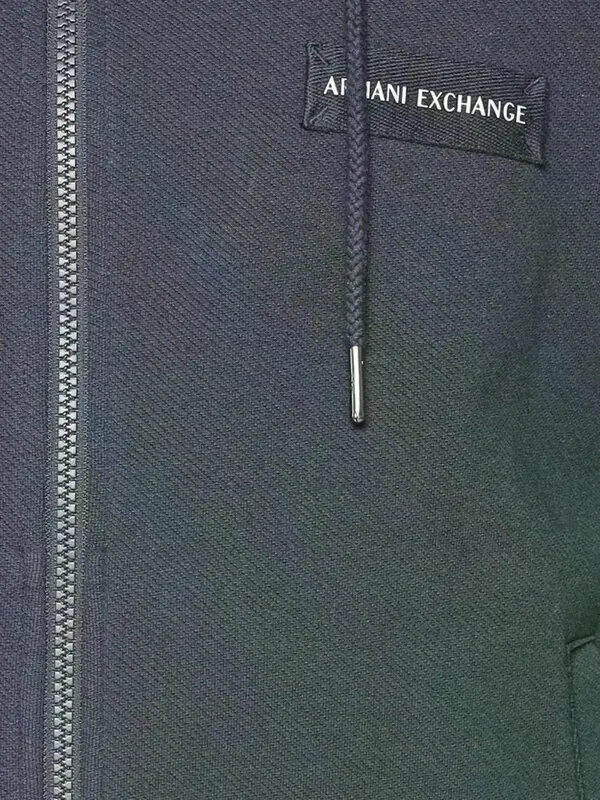Armani Exchange Diagonal-weave Logo Hoodie