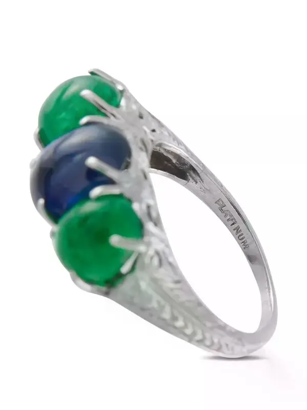 LB EXCLUSIVE Sapphire And Emerald Ring