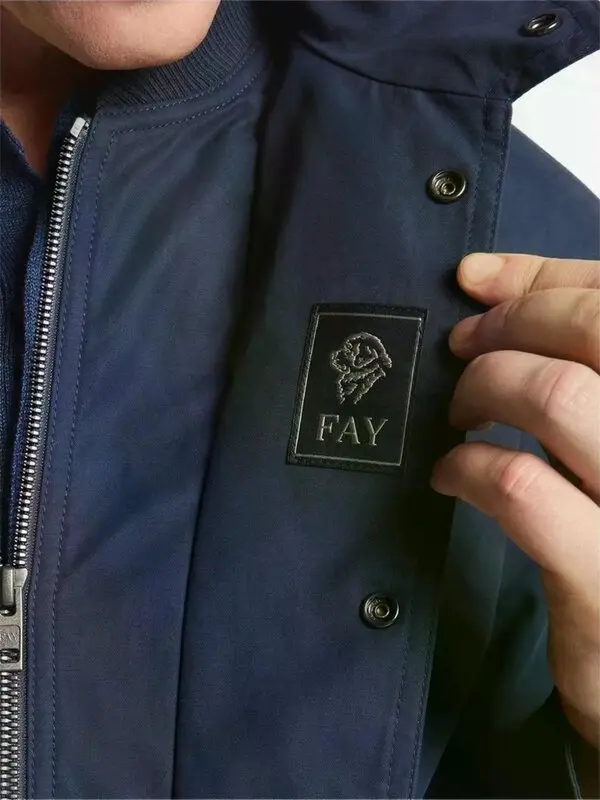 FAY Zip-up Ribbed-trim Jacket