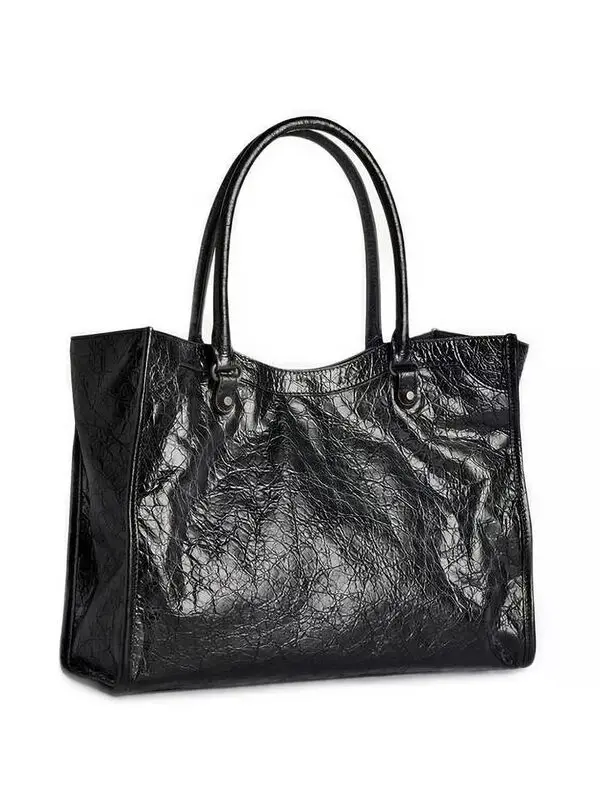 Balenciaga Le City Leather Satchel Bag - Blue