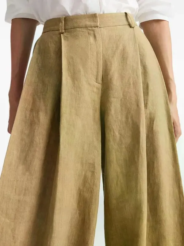 TWP Pleated Palazzo Pants - Neutrals