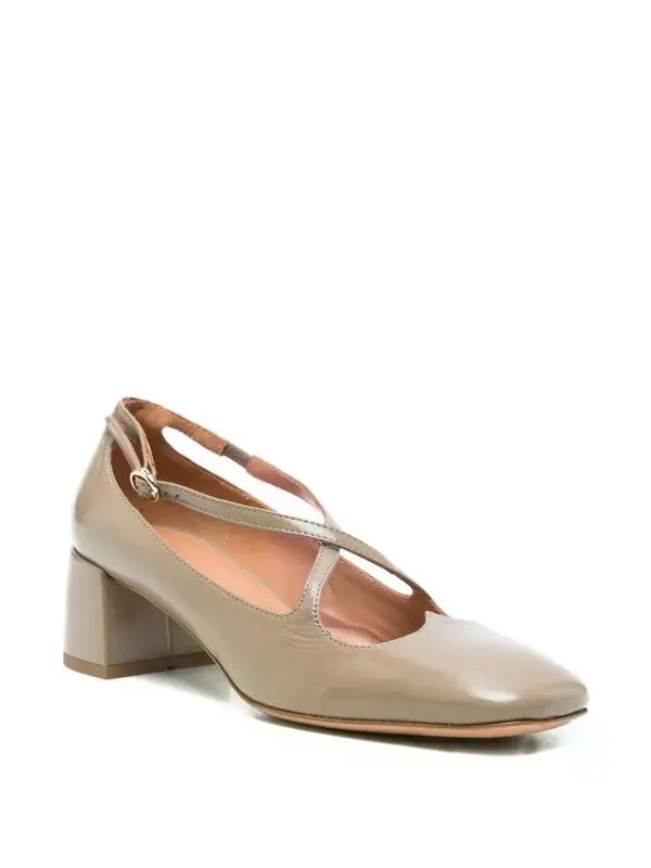A.BOCCA Cross-strap Heart Detail Pumps - Neutrals