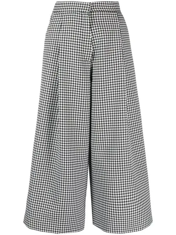 Viktor & Rolf Houndstooth Pattern Cropped Trousers