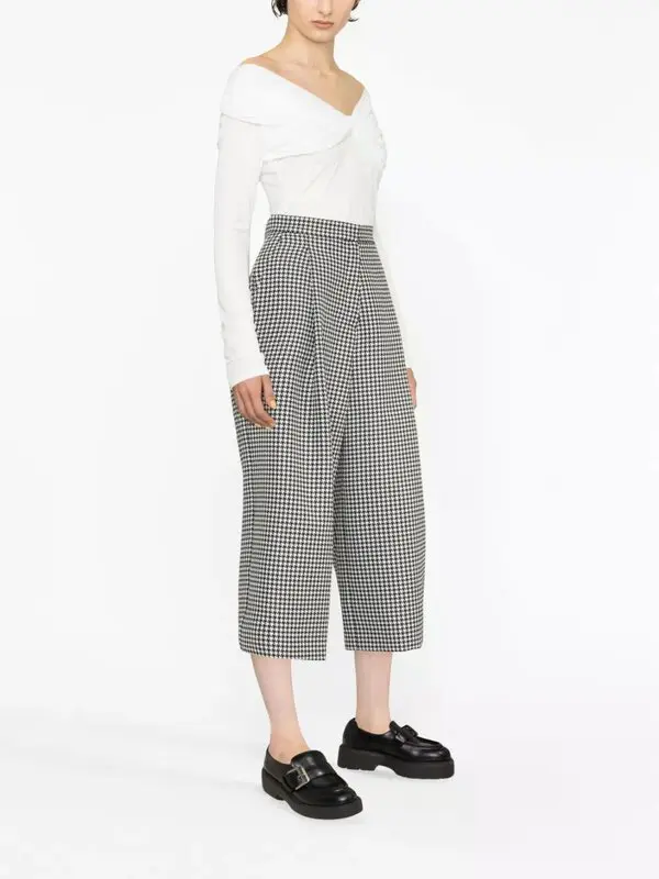 Viktor & Rolf Houndstooth Pattern Cropped Trousers