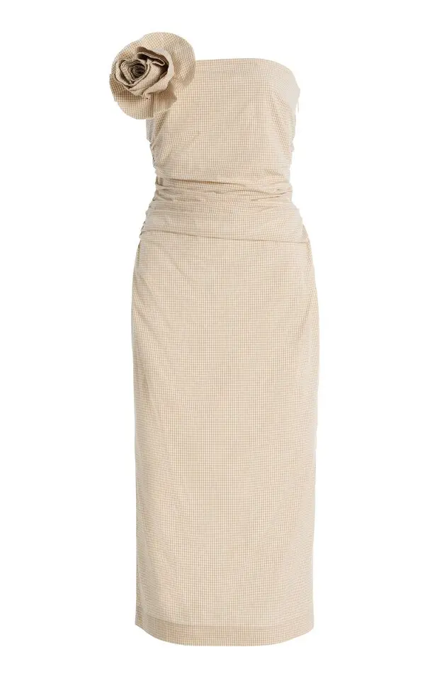 Bernadette Vera One-shoulder Midi Dress With Brooch Detail - Multi