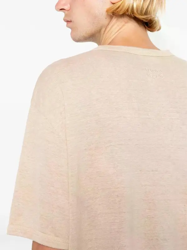 Maison Kitsuné Logo-embroidered T-shirt