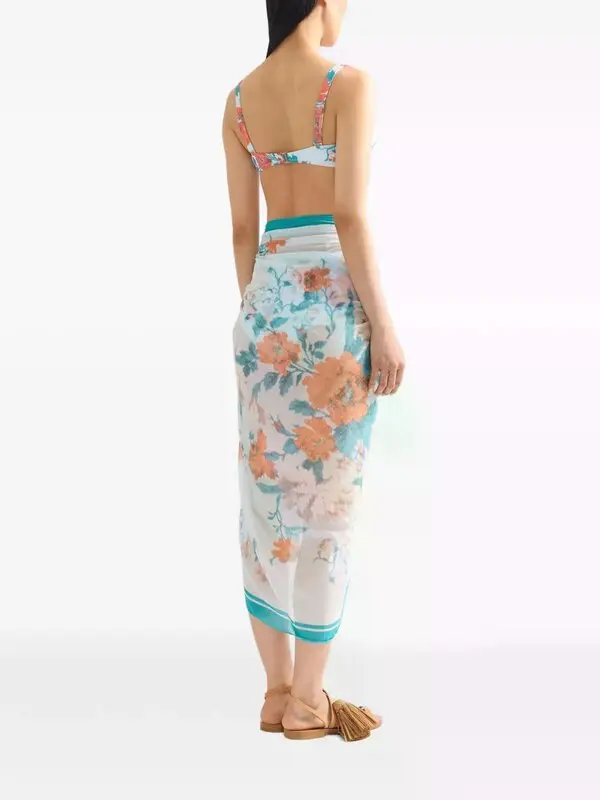 Erdem Floral-print Cotton Pareo