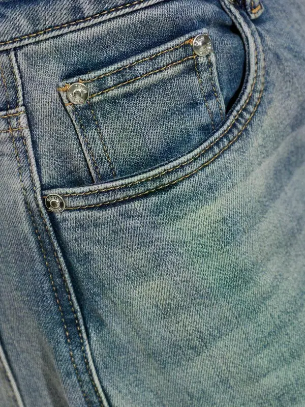 GESTUZ Slit-detail Wide-leg Jeans