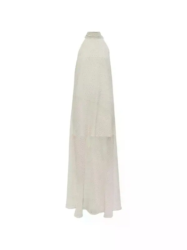 GESTUZ Polka-dot Halterneck Maxi Dress