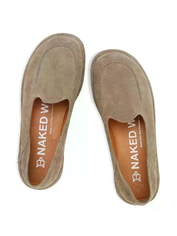 NAKED WOLFE Reef Suede Slip-on Loafers - Grey