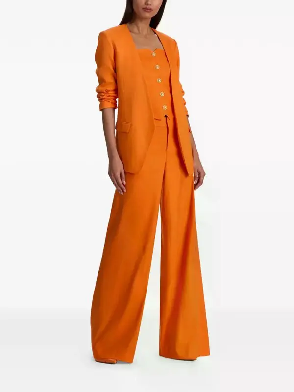 Alice + Olivia Collarless Angled Blazer