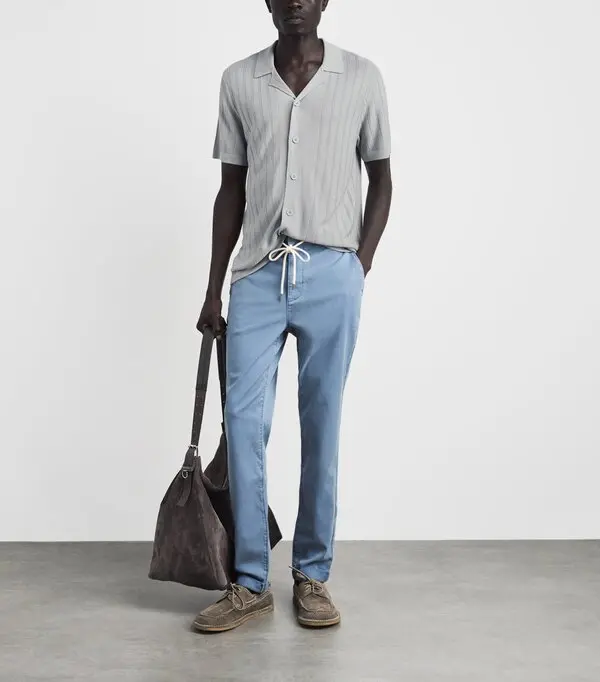 Paige Knitted Copley Polo Shirt - Grey