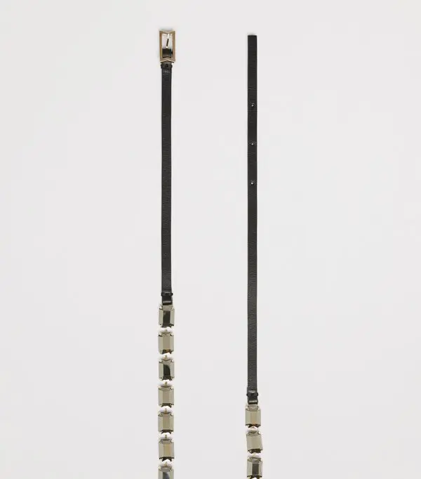 Max Mara Nappa Leather Jewelled Belt