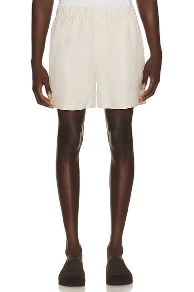 AUTO-REPLY Pull On Linen Blend Shorts - Sand