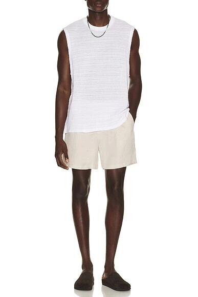AUTO-REPLY Pull On Linen Blend Shorts - Sand