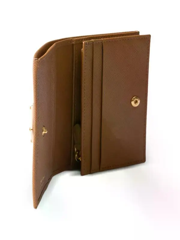 Prada Small Saffiano Leather Wallet - Brown