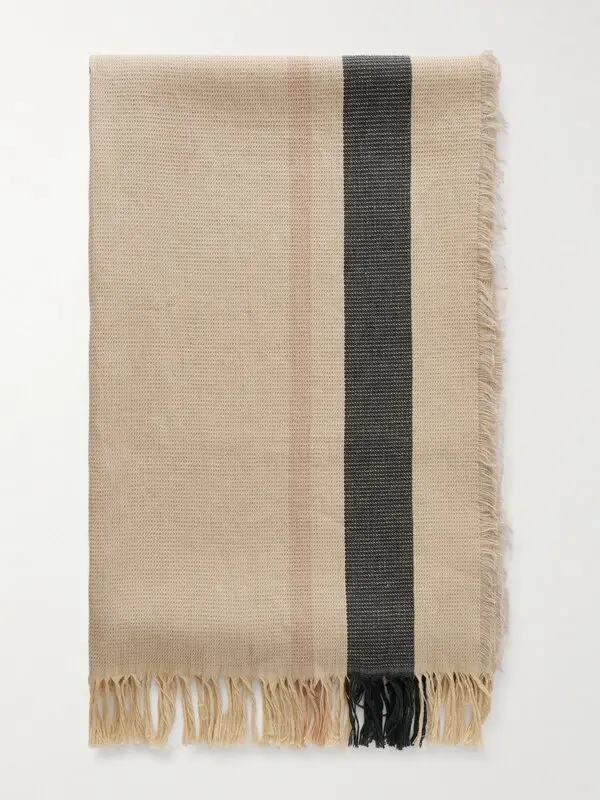 THE ROW Cadia Cotton And Linen-blend Scarf - Multi