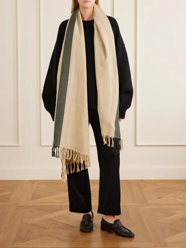 THE ROW Cadia Cotton And Linen-blend Scarf