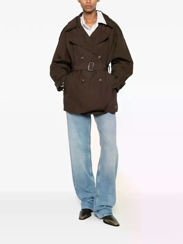 REPLAY Double-breasted Belted Trench Coat