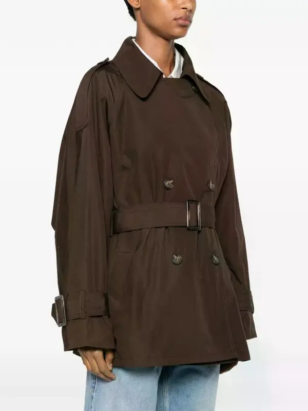 REPLAY Double-breasted Belted Trench Coat