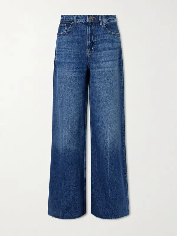 LA LIGNE High-rise Wide-leg Jeans - Blue