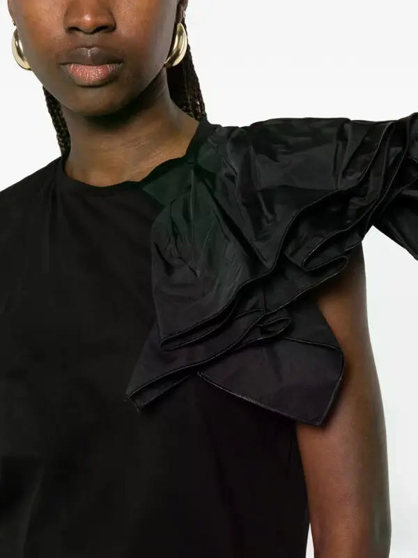 Max Mara Cotton Sleeveless Top With Ruffle Detail