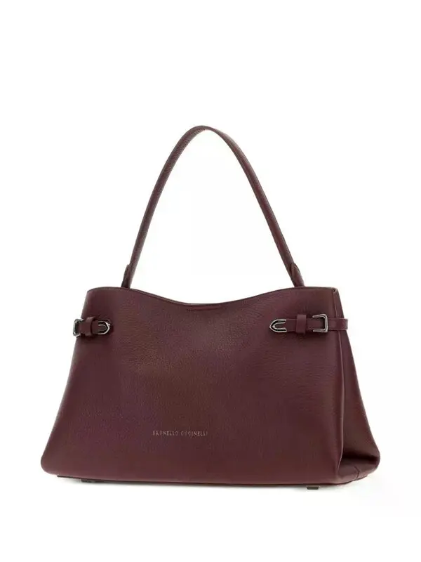 Brunello Cucinelli Grape Leather Shoulder Bag