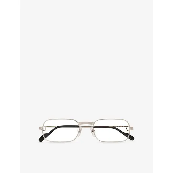 Cartier Ct0556o Rectangle Metal Optical Eyeglasses