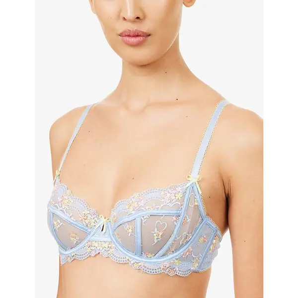 Lounge Lyra Balcony Lace Bra - Blue