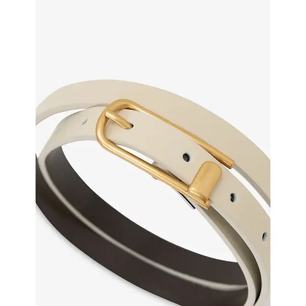 REISS Iris Half-keeper Leather Belt