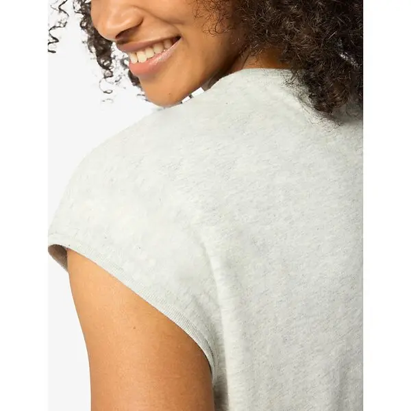 Whistles Round-neck Cap-sleeve Cotton T-shirt
