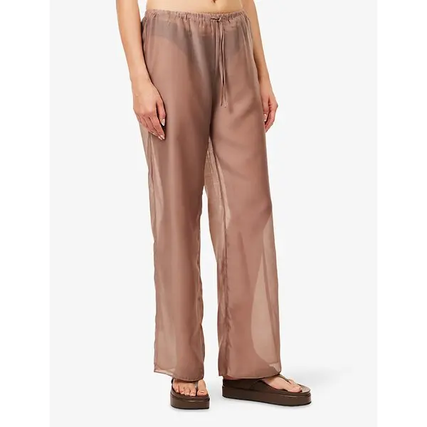 4TH & RECKLESS Shar Wide-leg Sheer Trousers