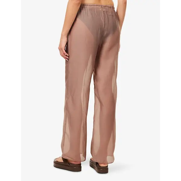 4TH & RECKLESS Shar Wide-leg Sheer Trousers