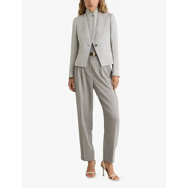 REISS Clay Tapered-leg Lyocell Trousers