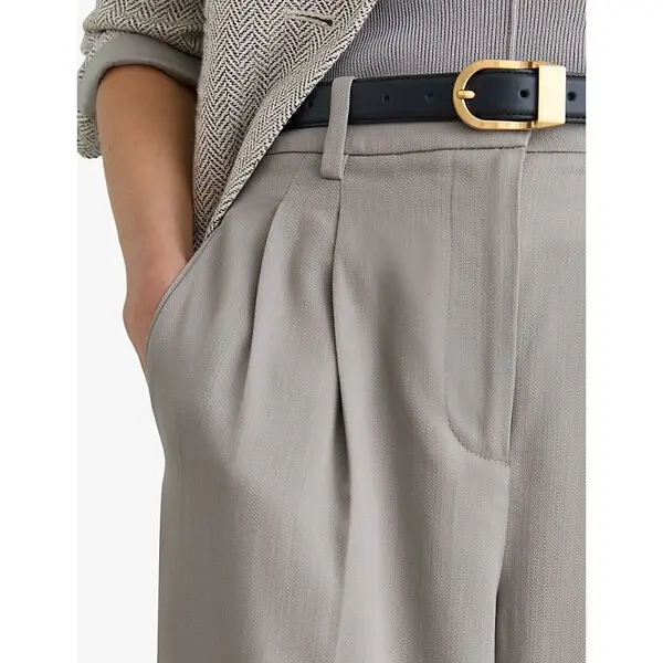 REISS Clay Tapered-leg Lyocell Trousers