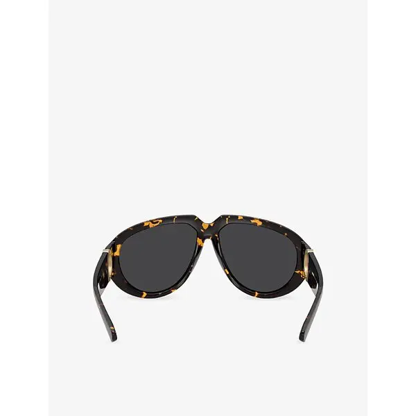 Burberry Pilot-frame Acetate Sunglasses - Brown