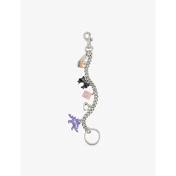 COACH Brass Motif Chain Bag Charm