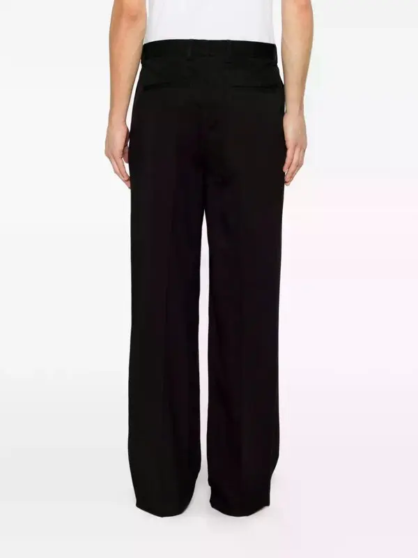 LARDINI Pressed-crease Wide-leg Trousers