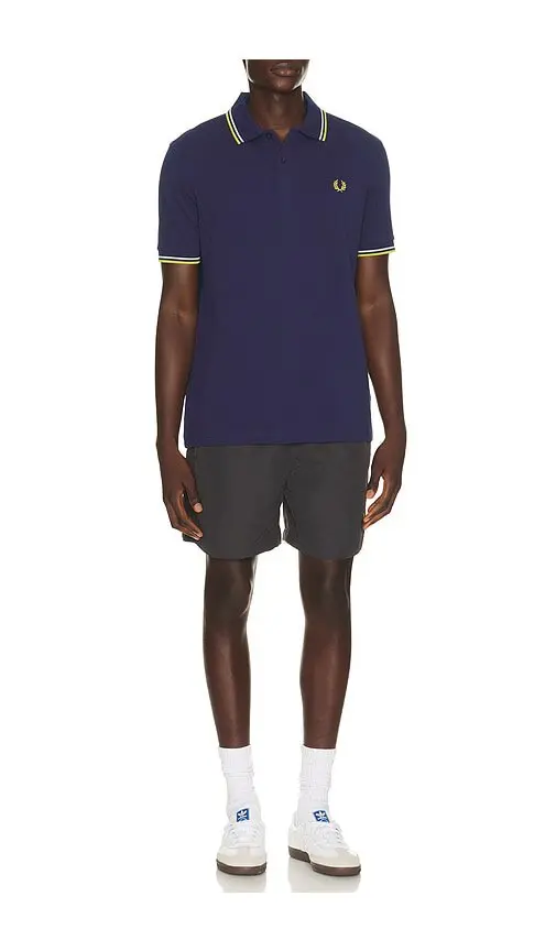 Fred Perry Twin Tipped Polo In . Also - Blue