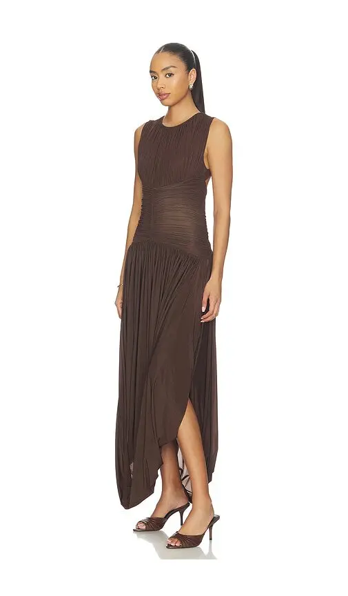 MAYGEL CORONEL Ruched Midi Dress