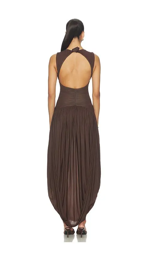 MAYGEL CORONEL Ruched Midi Dress