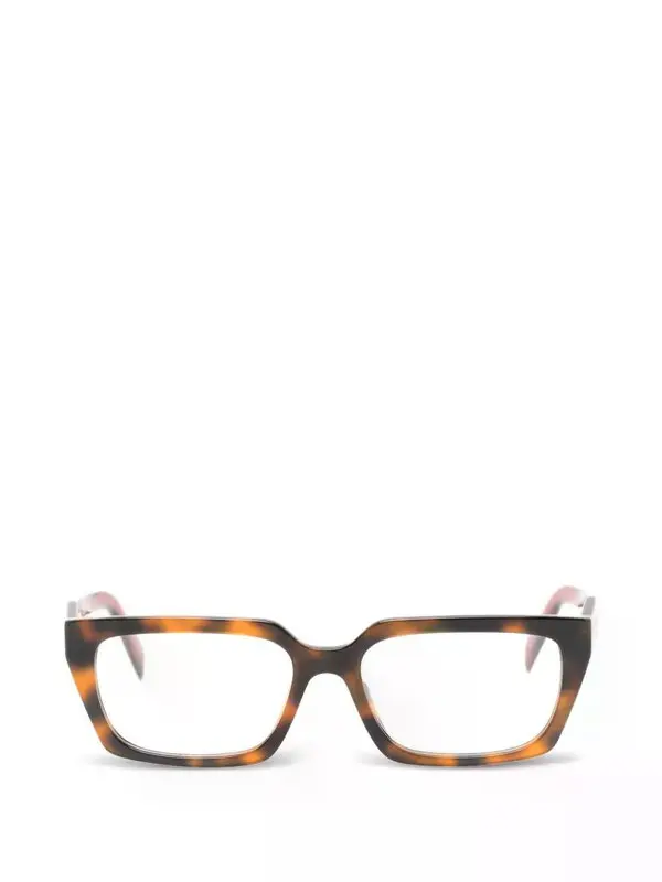 Prada Rectangular Frame Glasses - Brown