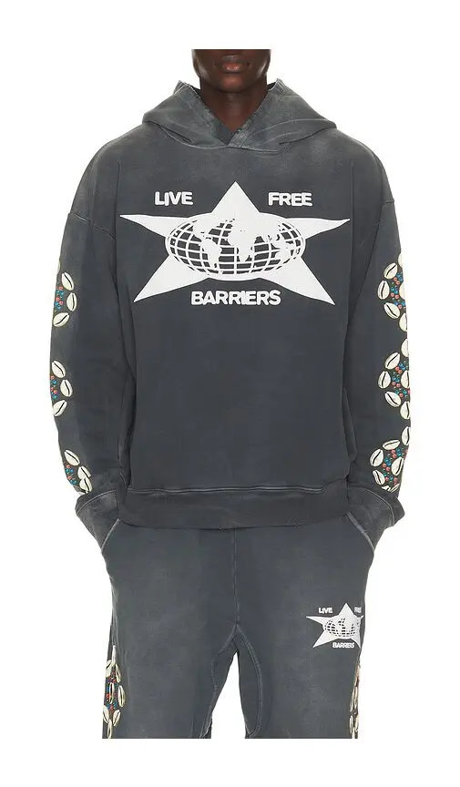 BARRIERS WORLDWIDE Cowrie Shell Hoodie