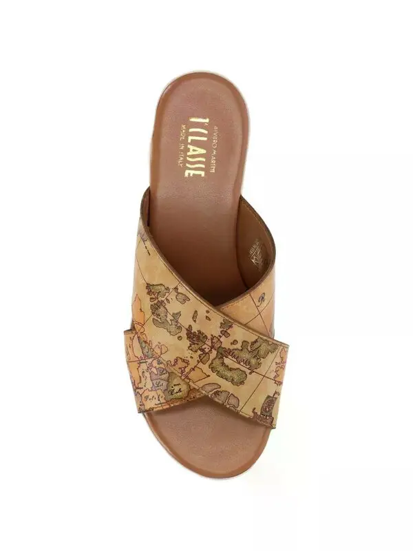 ALVIERO MARTINI 1° CLASSE Geo Classic Platform Wedge Sandals