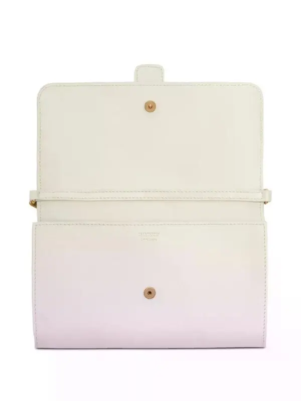 Burberry Rider Leather Wallet With Chain Strap - Neutrals