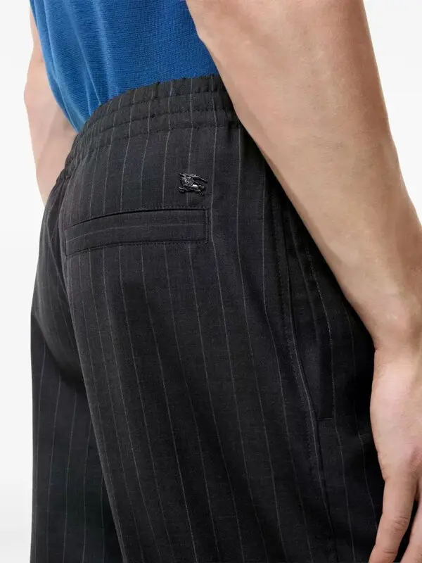 Burberry Pinstriped Wool Track Pants
